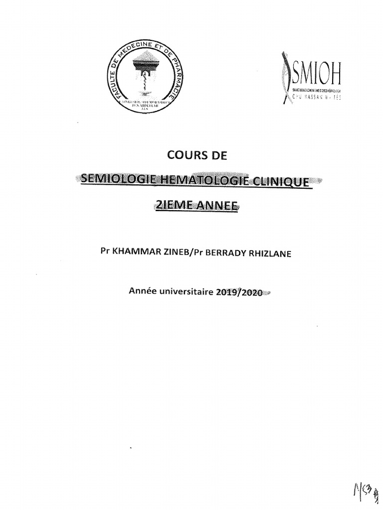 1-Semio Hemato 2019-2020.pdf Version 1 | PDF