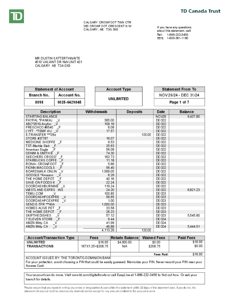 Nayax Canada Account Statement | PDF | Retail Companies | Retail ...