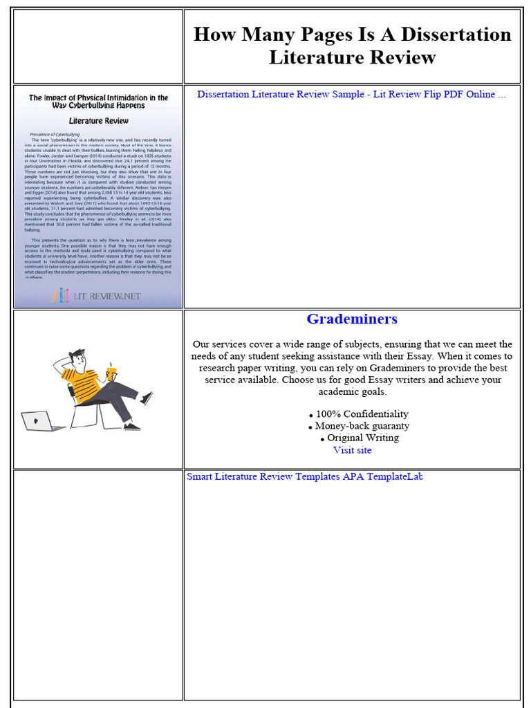 How Many Pages Is A Dissertation Literature Review | PDF | Thesis | Essays