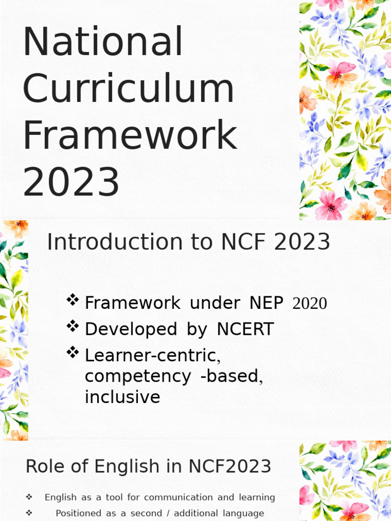 NCF 2023: Multilingual Education Framework | PDF