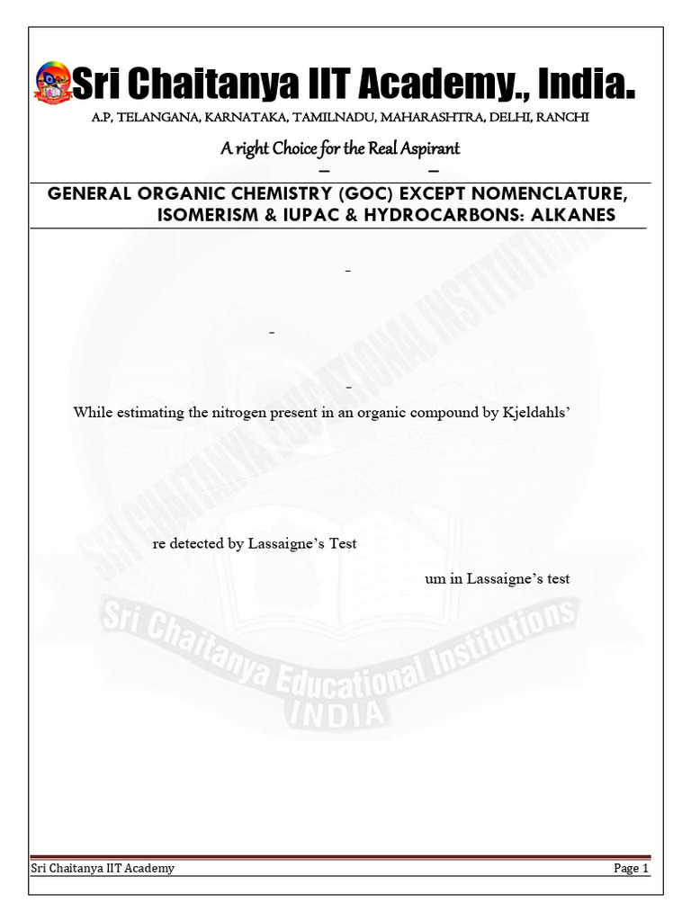 SR s60 Nucleus Chemistry Rptm-2 Goc Alkanes Pyq-2025 | PDF | Distillation | Chromatography