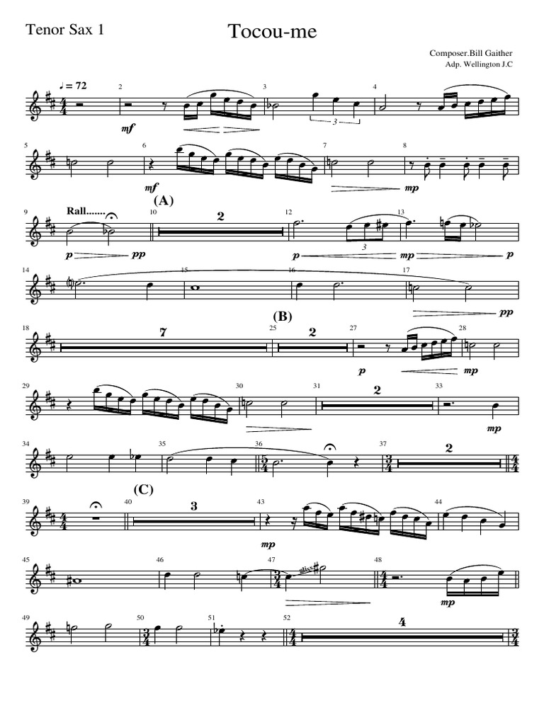 Tocou Me Tenor Sax 1 | PDF
