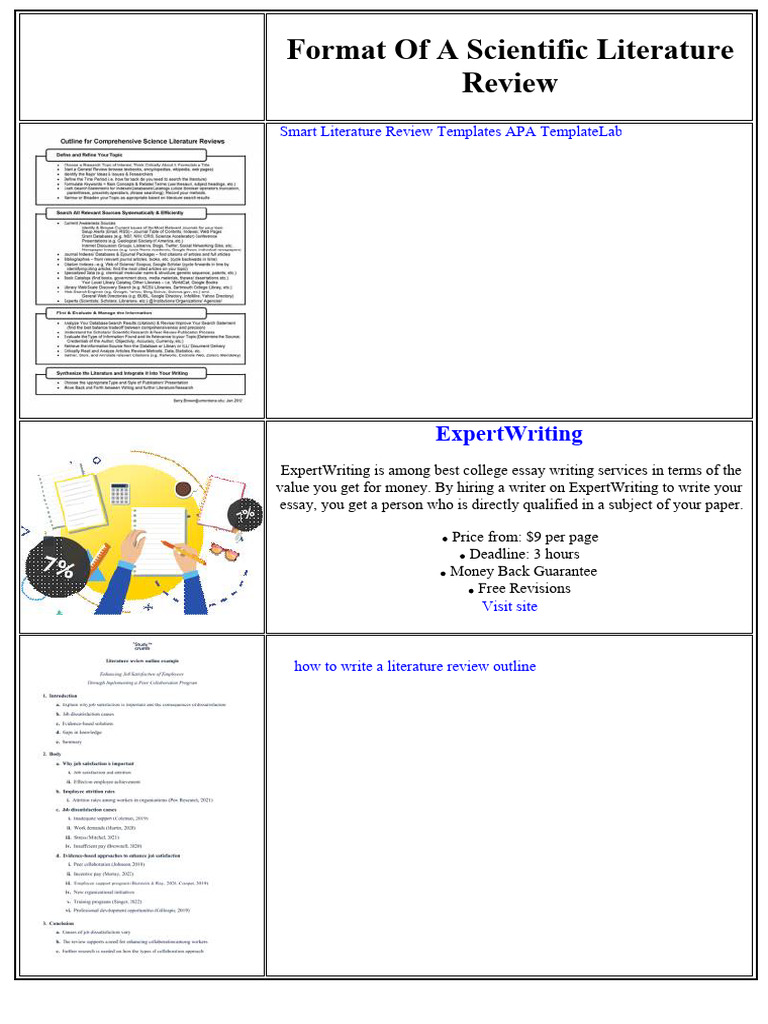 Format of a Scientific Literature Review | PDF | Malaria | Stem Cell