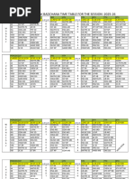 2025-26 Class Timetable Overview | PDF