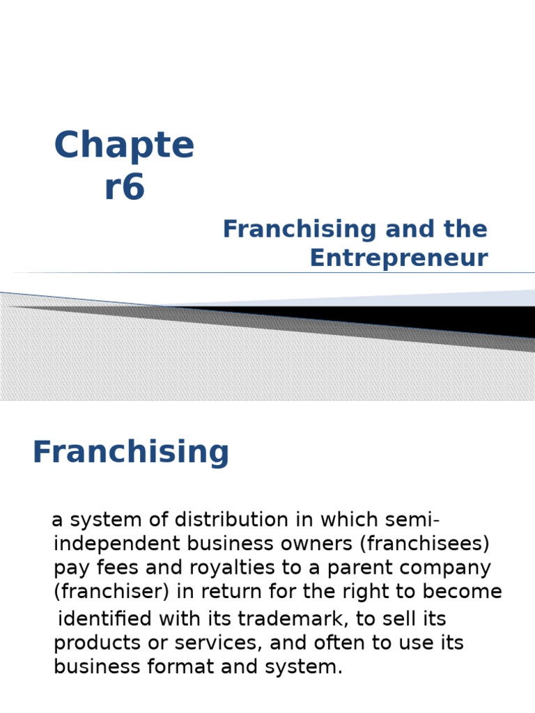 Anchising and Entrepreneur | PDF | Franchising | Business