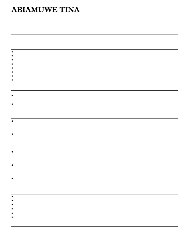 Abiamuwe Tina | PDF