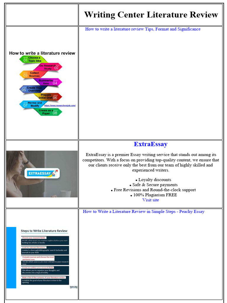 Writing Center Literature Review | PDF | Gestational Diabetes | Diabetes