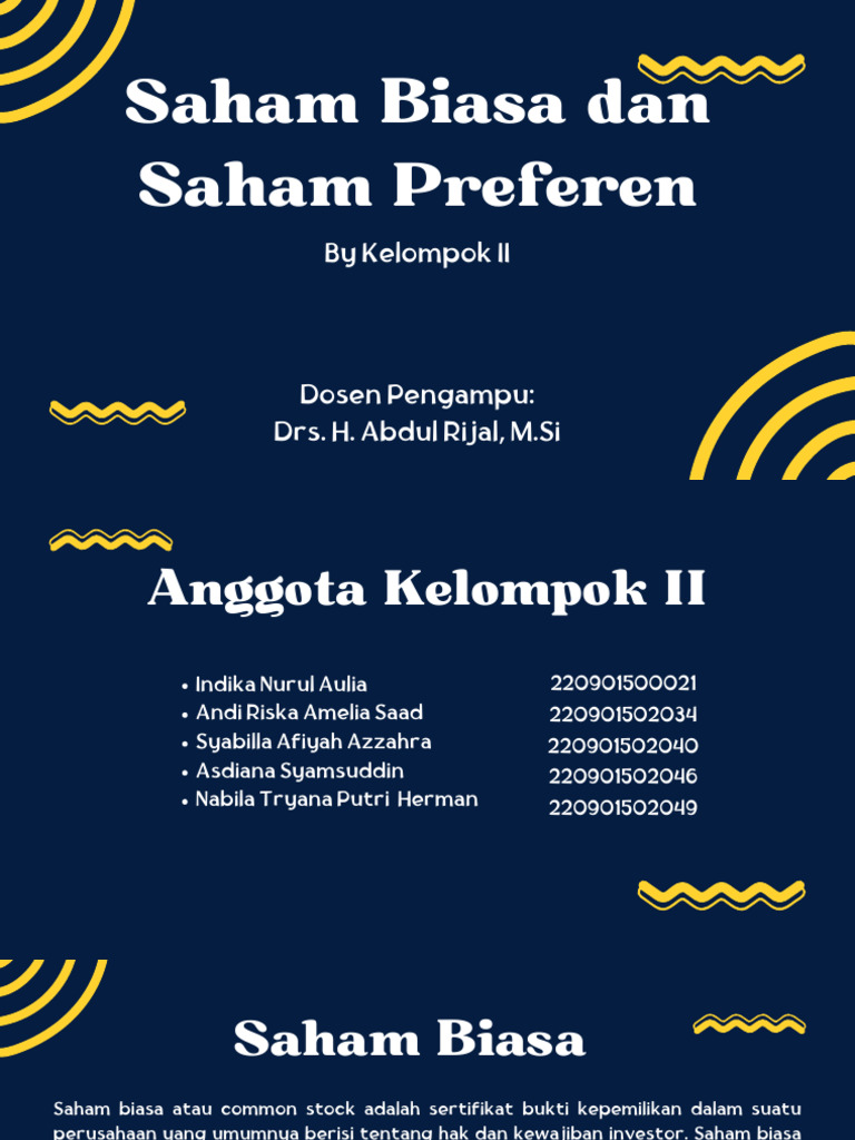 Saham Biasa Dan Saham Preferen | PDF