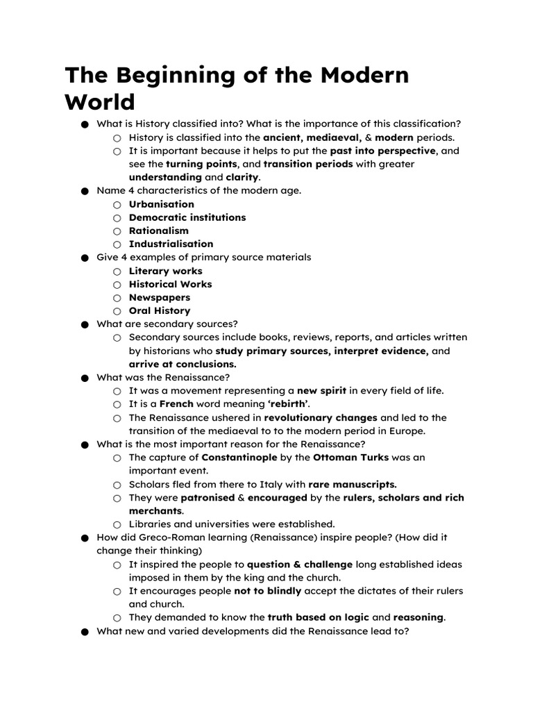Key Events in Modern History | PDF | Martin Luther | Protestantism