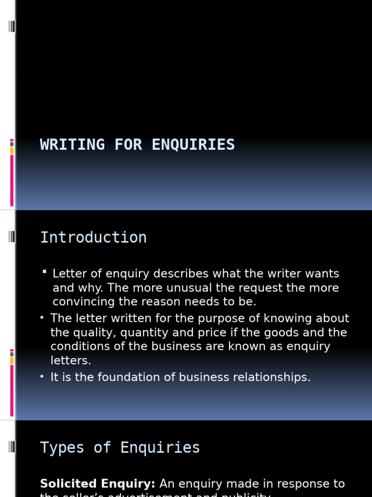 4997 Enquiry Letters | PDF
