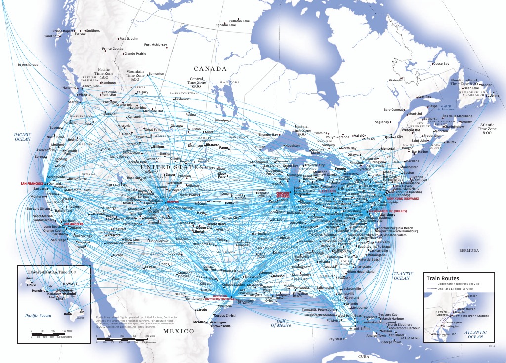 Ual Na Map | PDF | Continental Airlines | Transport Companies