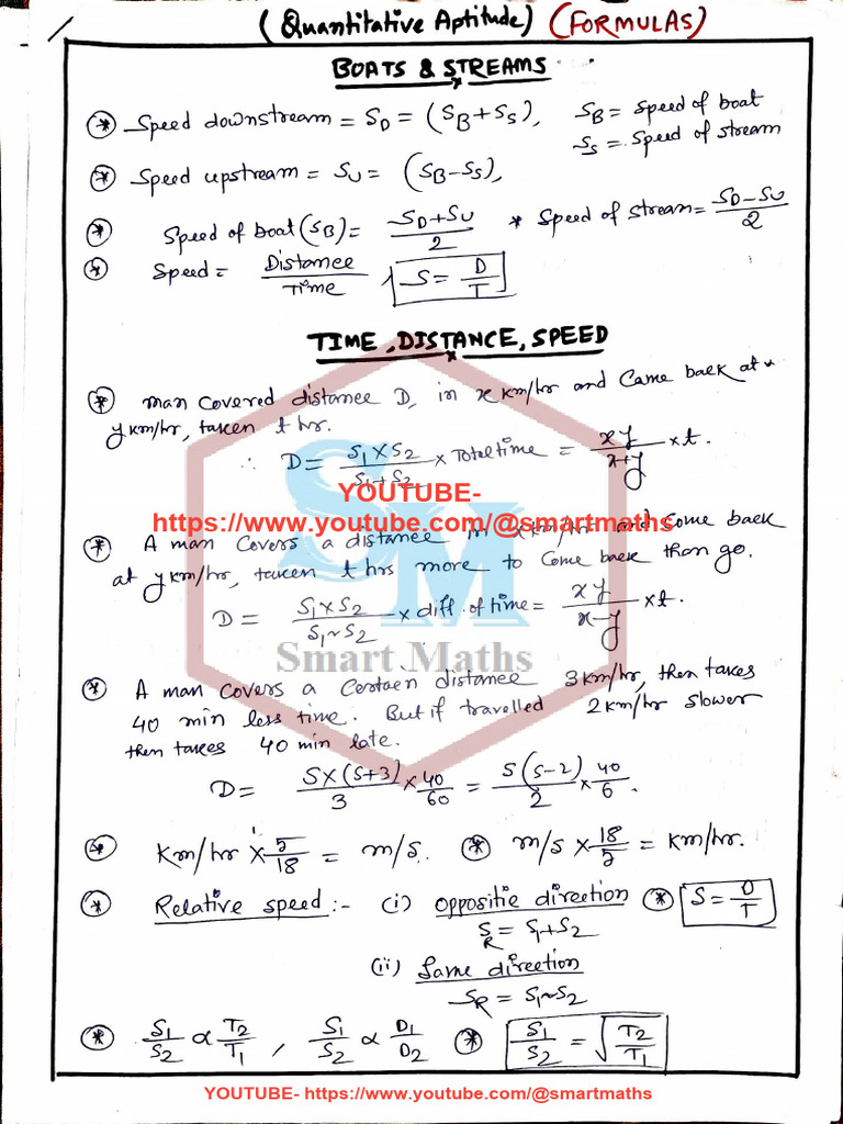 All Maths Formulas by Aloke Sir, Smart Maths, Handwritten Notes | PDF
