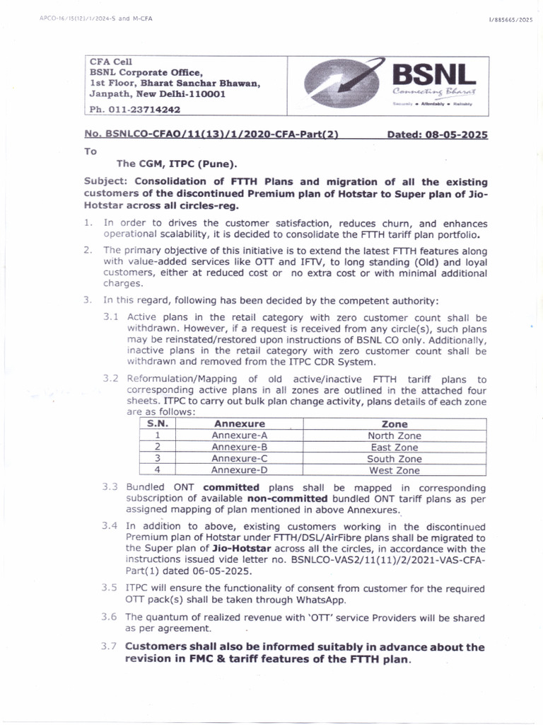 Revision of FTTH Plans - 080525 | PDF | Computer Data | Notation