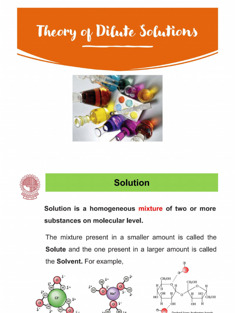 Theory of Dilute Solution | PDF