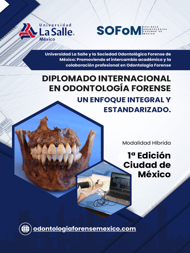 Diplomado LaSalle SOFoM Odontología Forense | PDF | Jurisprudencia médica | Antropología