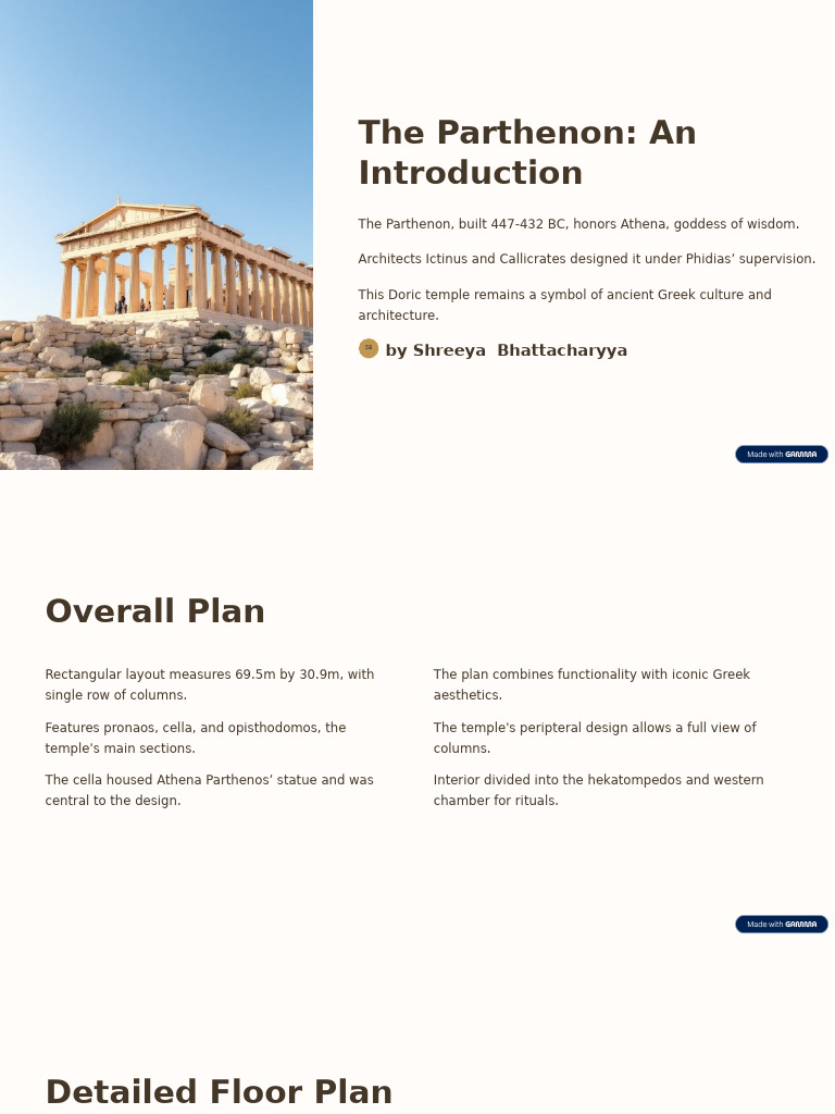 The Parthenon An Introduction | PDF | Column