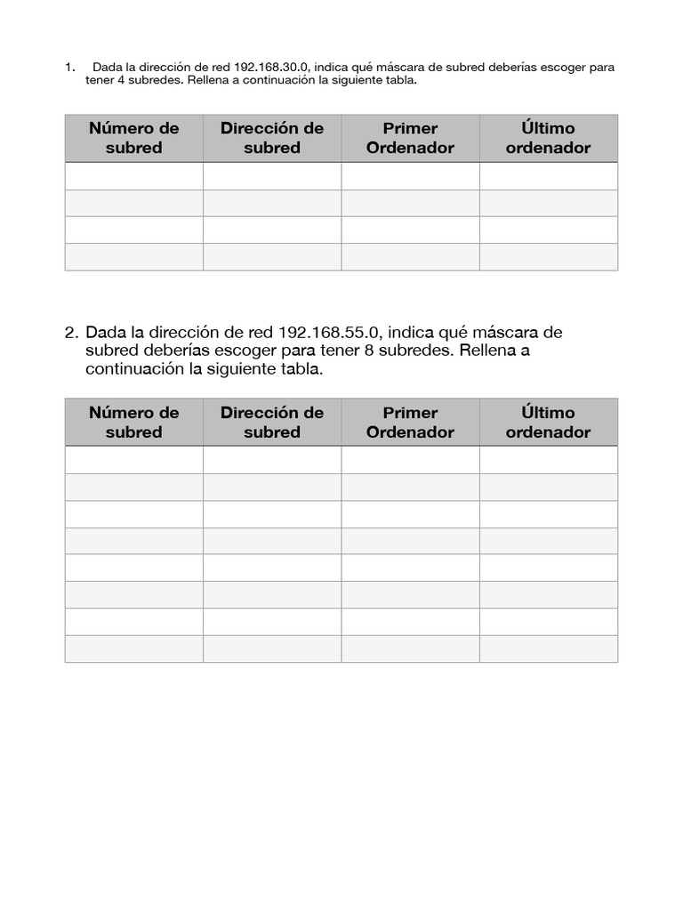 Practica 3 Subredes | PDF