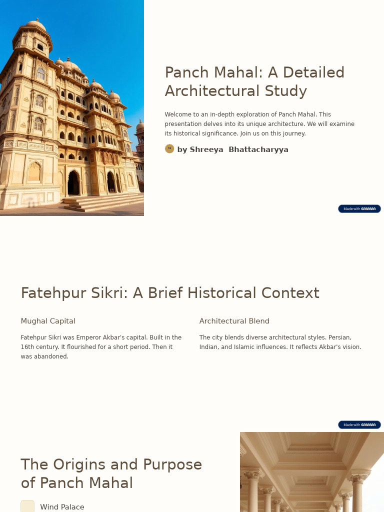 Panch Mahal: Akbar's Architectural Marvel | PDF | Mughal Empire