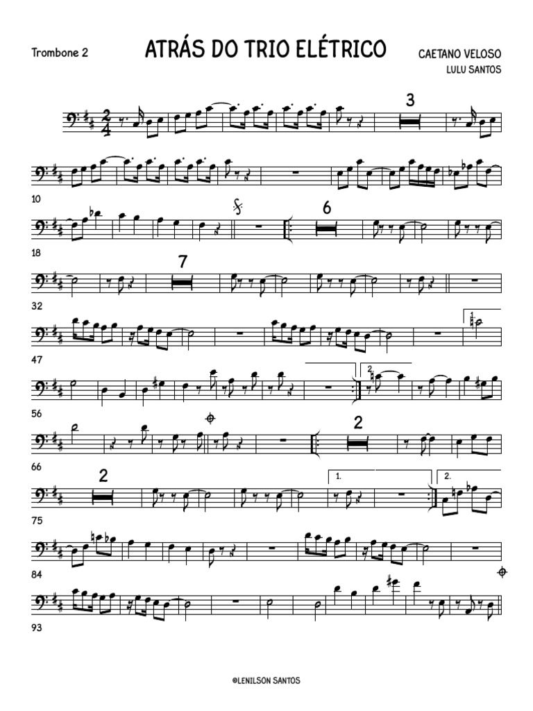 Atrás do Trio Elétrico - Partitura | PDF