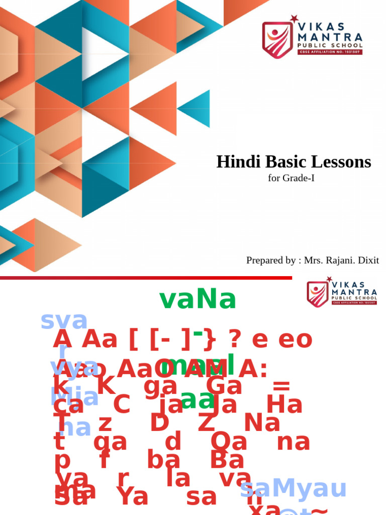 g1. Hindi l2 Basic Lessons | PDF