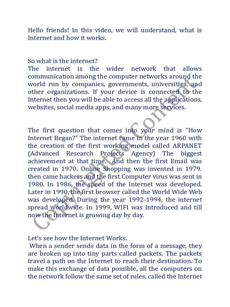 2 Know Your Internet Script | PDF | Internet | World Wide Web