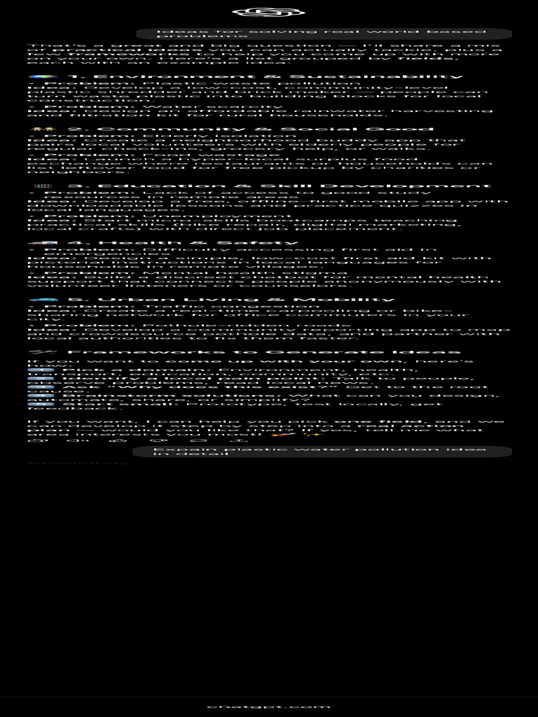 Real World Problem Solving | PDF