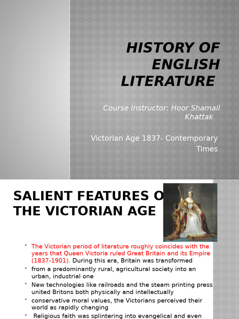 History of English Literature IV | PDF | Victorian Literature ...
