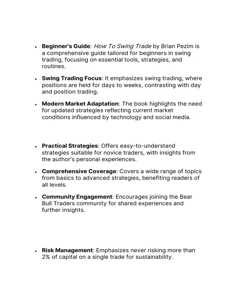 Beginner's Guide to Swing Trading | PDF | Technical Analysis ...