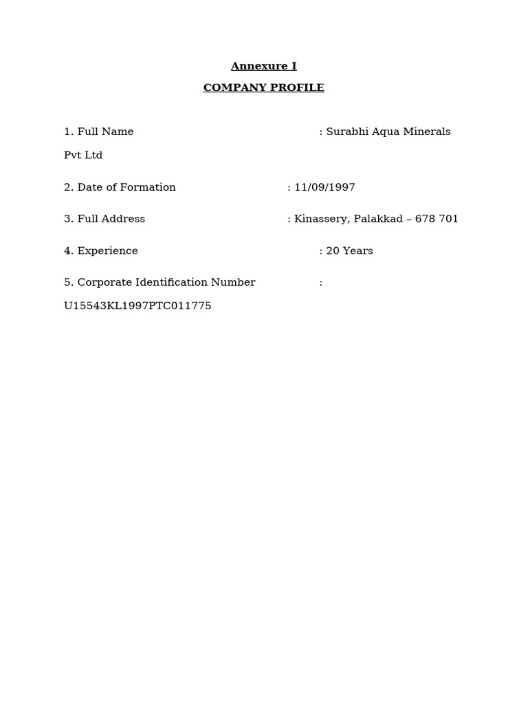 Project Annexure | PDF