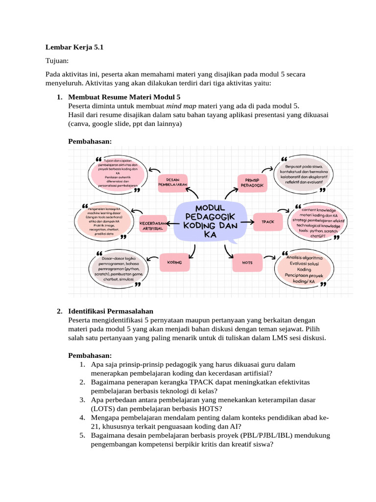 Aktivitas Lembar Kerja Koding AI | PDF
