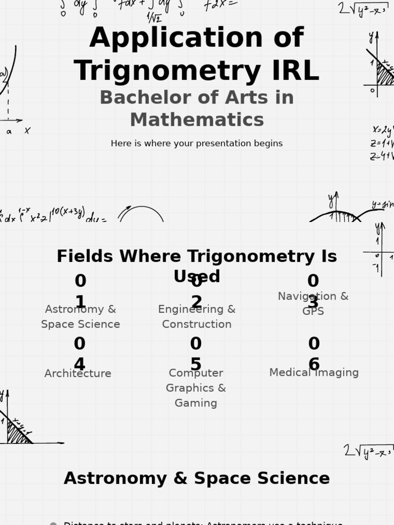 Applications of Trignometry Irl | PDF | Trigonometry | Trigonometric ...
