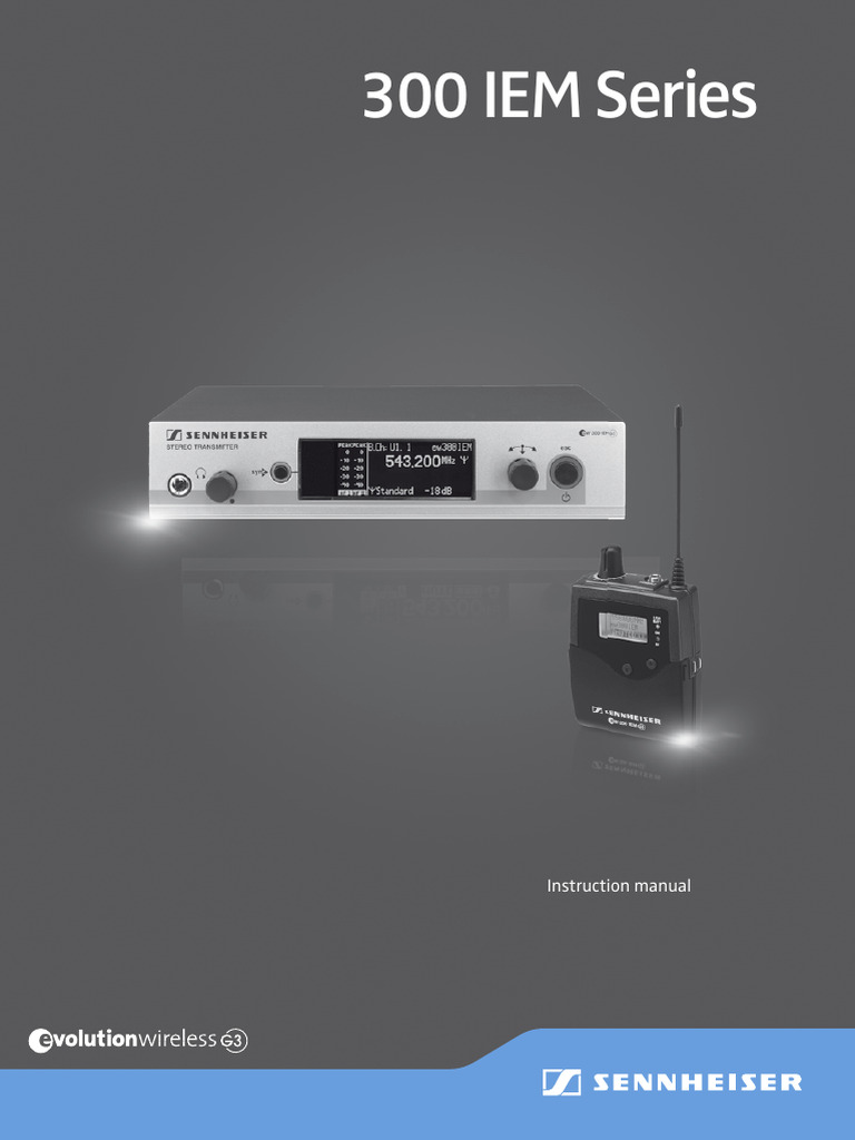 Sennheiser EW 300 G3 Manual | PDF | Electrical Connector | Antenna (Radio)
