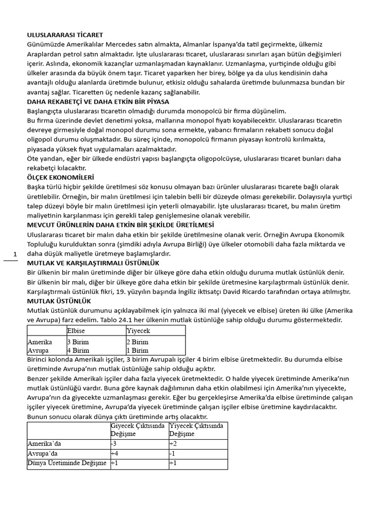 Ekonomiye Giris Ders Notu 9 (Makro Ekonomi) | PDF