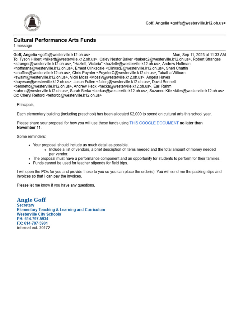 Cultural Arts Funding Proposal Guidelines | PDF