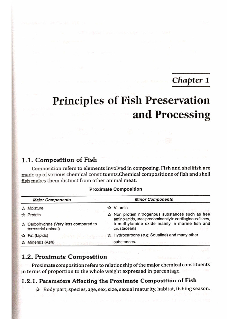 Ch.1 - Principal of Fish Preservation & Processing | PDF