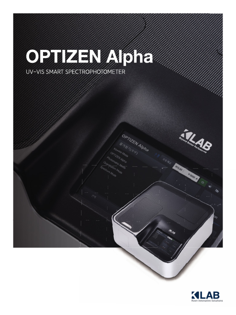Catalogue OPTIZEN Alpha (C220810001) | PDF | Absorbance | Analysis
