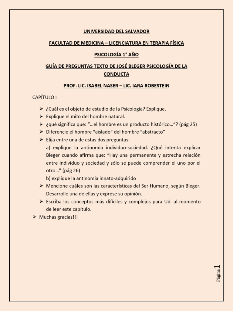 Preguntas Bleger | PDF