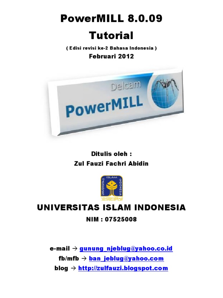 PowerMILL 8.0.09 Tuto Rev2 (Ind) | PDF | Komputer
