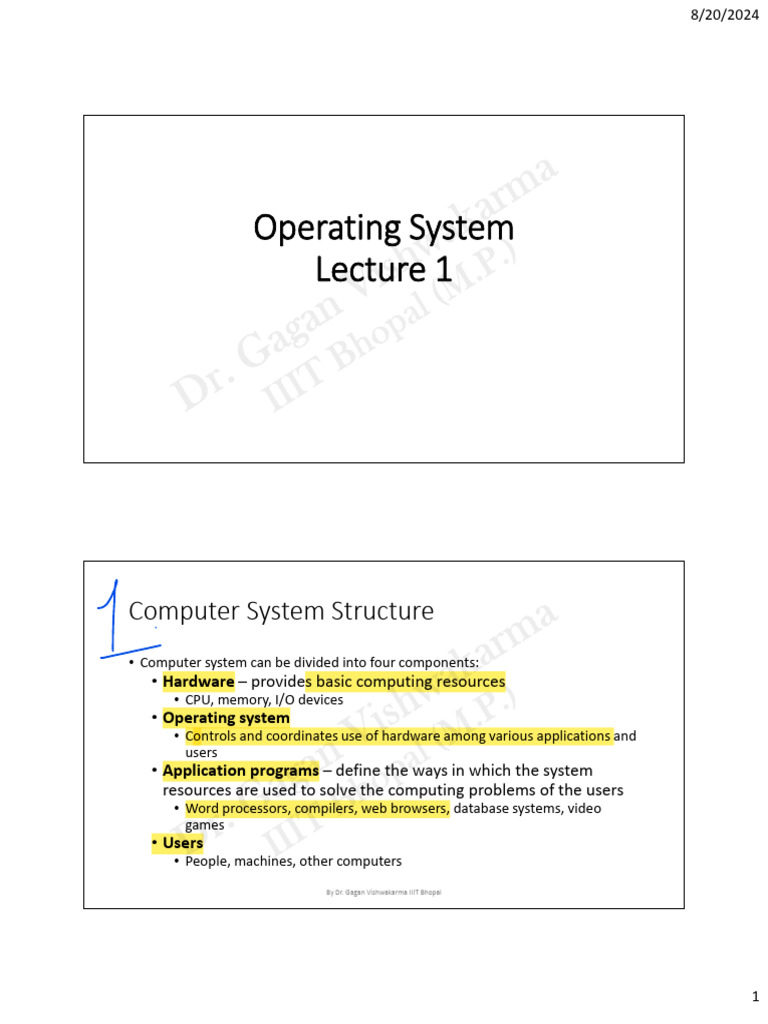 01 Operating System Evolution | PDF | Operating System | Kernel (Operating System)