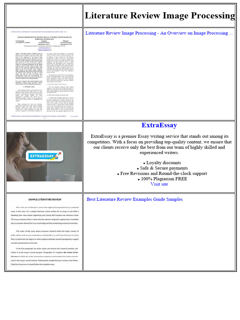 Literature Review Image Processing | PDF | Essays | Communication