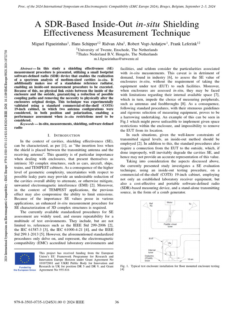 A SDR-Based Inside-Out In-Situ Shielding Effectiveness Measurement ...