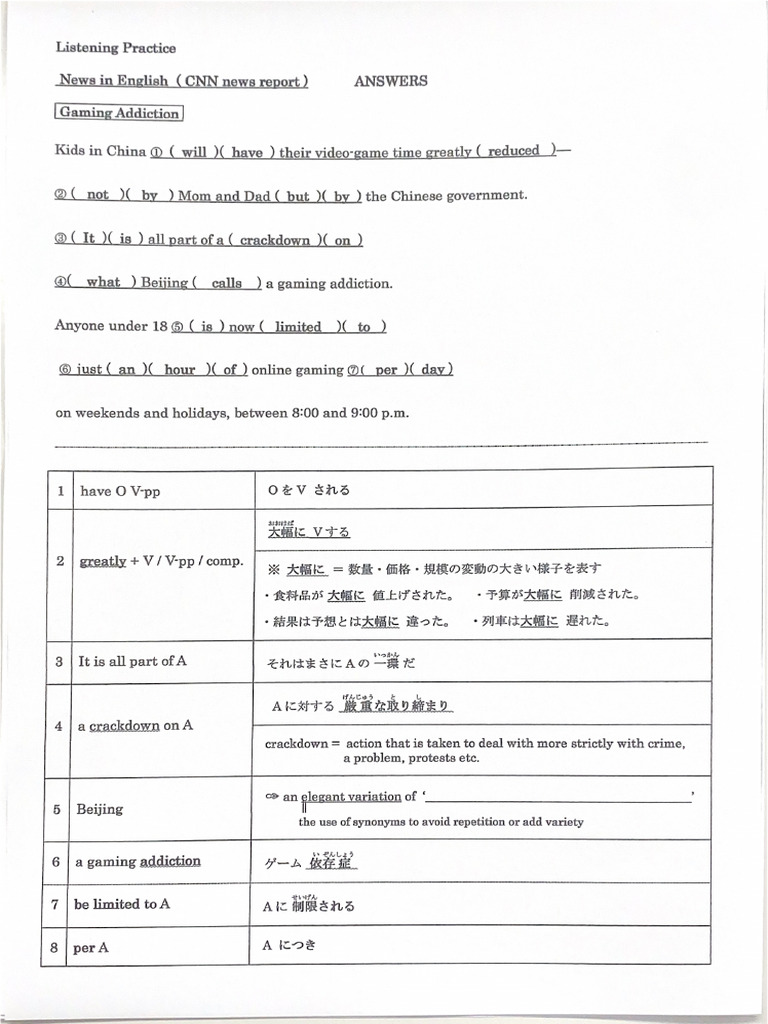 Listening Practice - News in English (CNN News Report) Answer | PDF