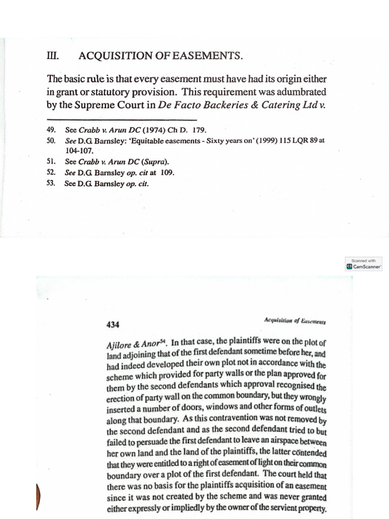 Exceptions Land Law Textbook | PDF