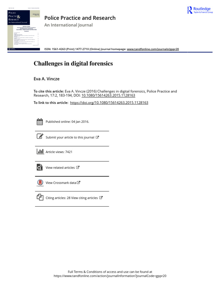 Key Challenges in Digital Forensics | PDF | Digital Forensics | Cybercrime