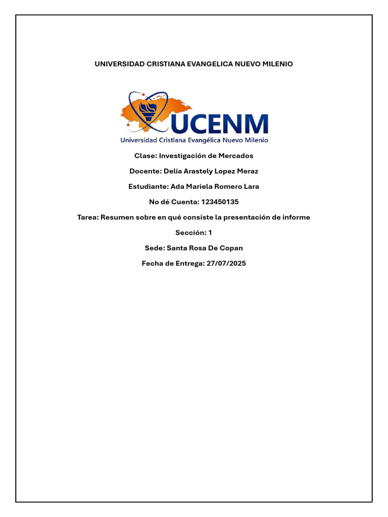 Resumen Sobre en Qué Consiste La Presentación de Informe | PDF ...