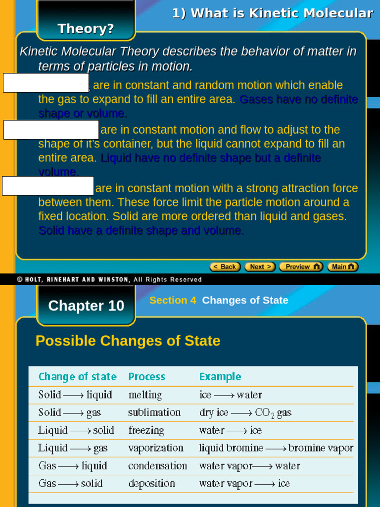 CHEM FA2023 Changes - of - State | PDF | Liquids | Gases