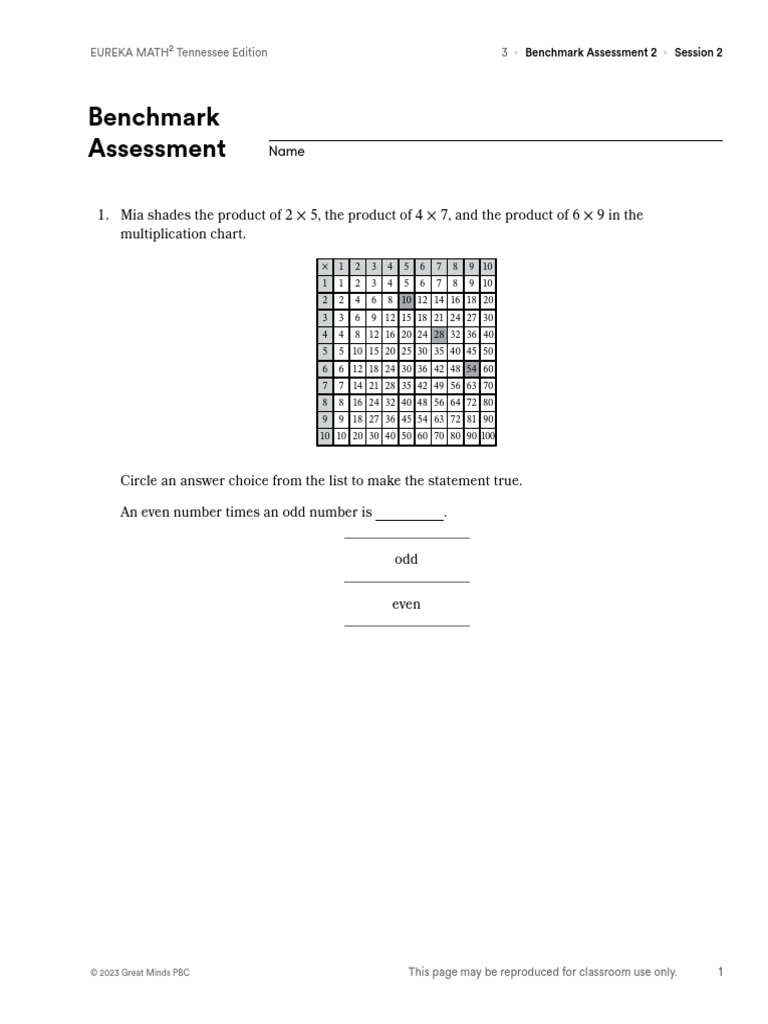 EM2 TN G3 BenchmarkAssessment2Session2 WCAG21 v2 | PDF | Area | Chess