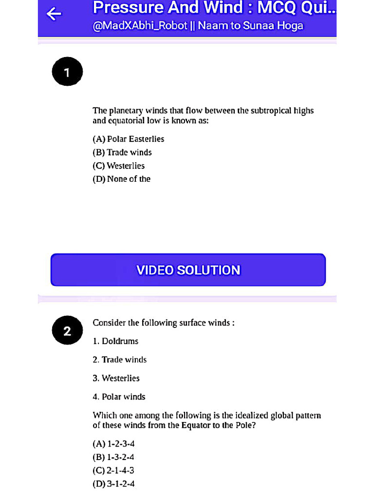 Pressure and Wind DPP | PDF