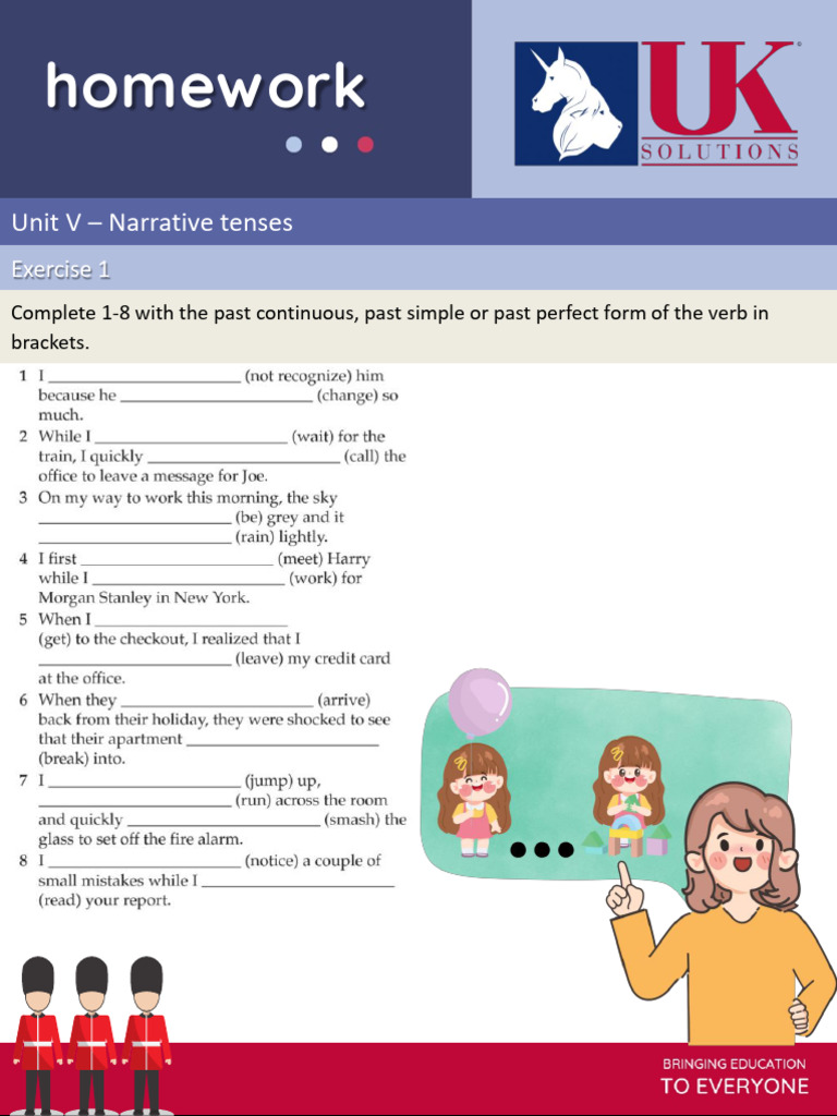 Homework 2-Unit V-Narrating Past Events | PDF