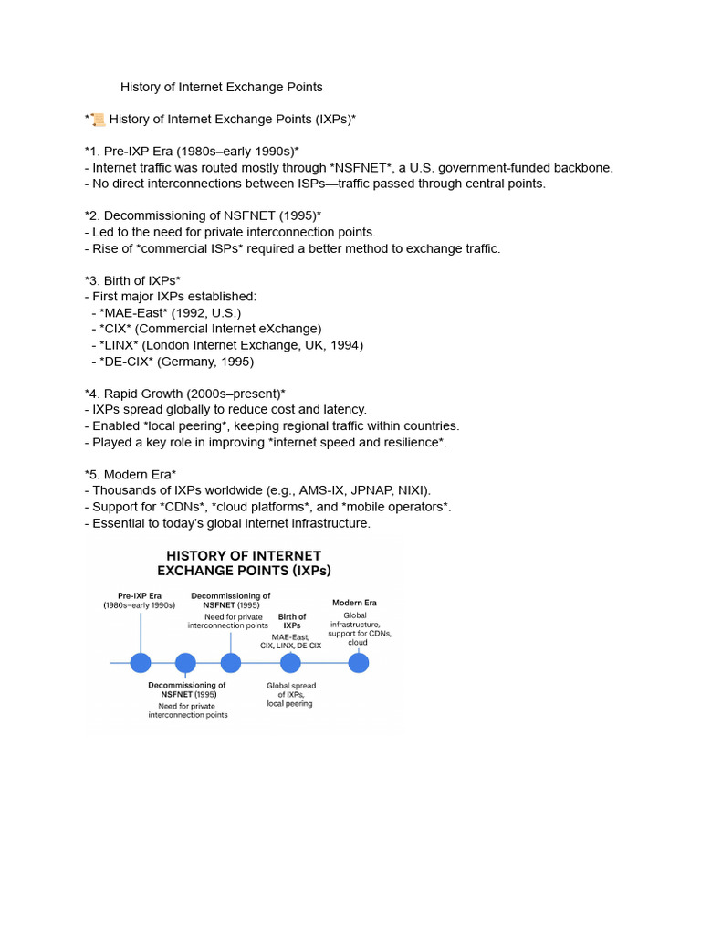 History of Internet Exchange Points | PDF
